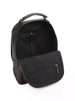THE BRIDGE Manfredi Pebbled Leather Backpack