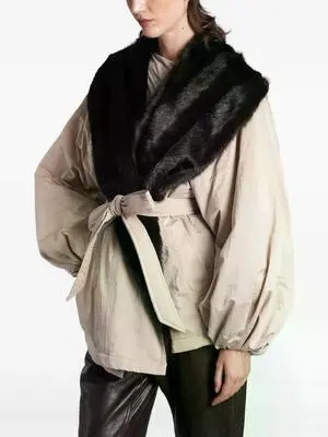 Magda Butrym Faux-fur-collar Belted Coat