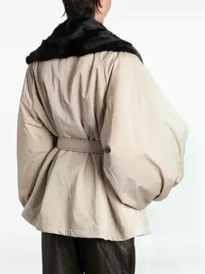 Magda Butrym Faux-fur-collar Belted Coat