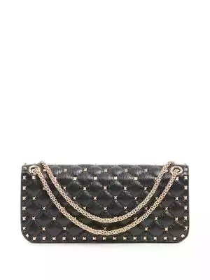 Valentino Garavani Rockstud Spike Medium Shoulder Bag In Kidskin - Black