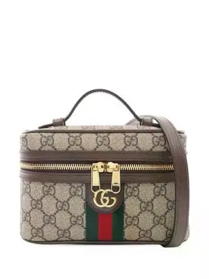 Gucci 2016-2026 Small Gg Supreme Web Ophidia Vanity Bag Satchel - Neutrals