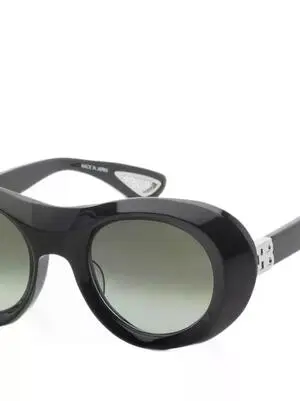 BUGATTI Round Frame Sunglasses With Logo Plaque