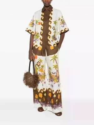 ALEMAIS Graphic Print Palazzo Pants