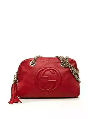 Gucci 2000-2015 Calfskin Soho Chain Zip Shoulder Bag - Red