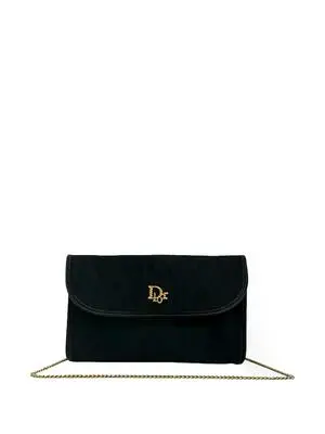 Dior 20th Century Diorissimo Trotter Canvas Chain Shoulder Bag - Black