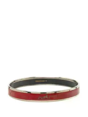 Hermès 2000-2025 Narrow Enamel Calech Bangle 65 Costume Bracelet - Red