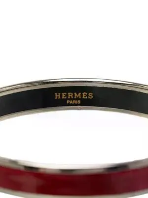 Hermès 2000-2025 Narrow Enamel Calech Bangle 65 Costume Bracelet