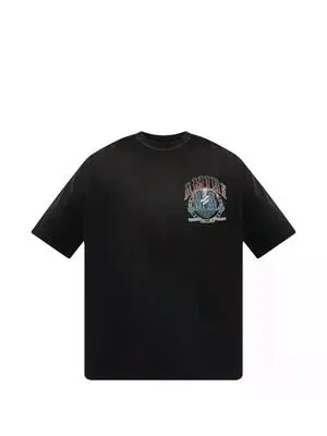 Amiri Crystal-embellished Logo-print T-shirt - Black