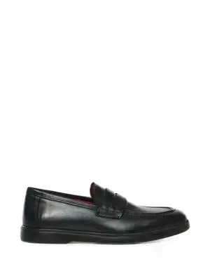 GIULIANO GALIANO Madrid Penny Leather Loafers - Black