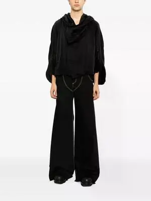 JULIUS Hooded Cropped Jacket - Black