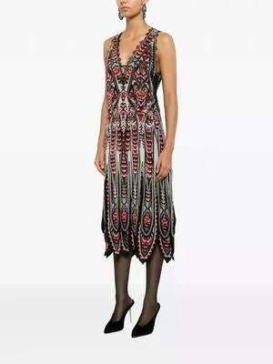 Roberto Cavalli Graphic Printed Midi Dress