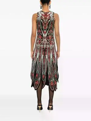 Roberto Cavalli Graphic Printed Midi Dress