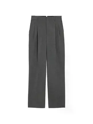 AMI Paris High-waisted Wide-leg Wool Trousers