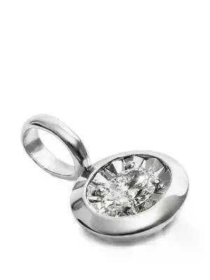 Monica Vinader Oval Diamond Pendant