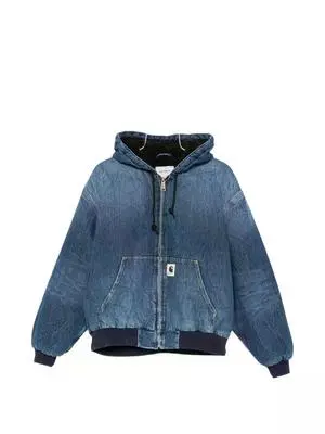 Carhartt Work In Progress W' Og Hooded Zip-up Denim Jacket - Blue
