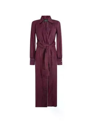 John Richmond Jacquard-patterned Rhinestone-embellished Maxi Dress - Red