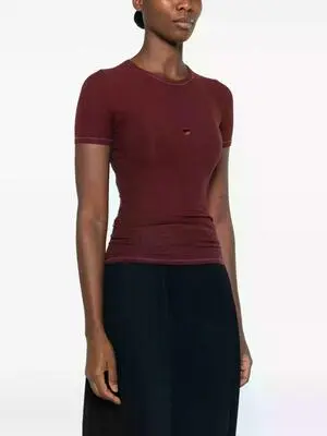 BASERANGE Heart-cutout Ribbed T-shirt