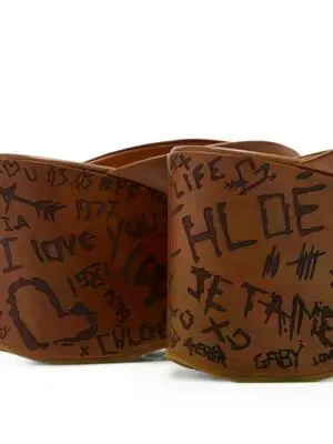COACH Graffiti-print Wedge Slides