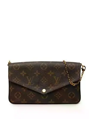 LOUIS VUITTON 2017 Monogram Pochette Felicie Crossbody Bag - Brown
