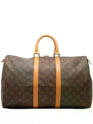 LOUIS VUITTON 1991 Monogram Keepall 45 Travel Bag - Brown