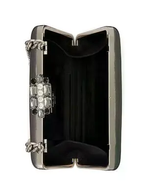 Ralph Lauren Franki Metallic Leather Clutch Bag