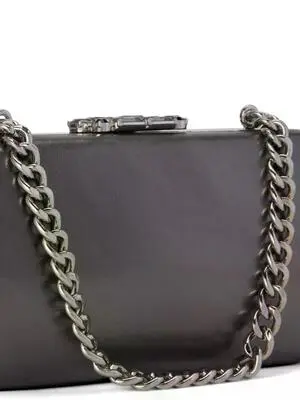 Ralph Lauren Franki Metallic Leather Clutch Bag