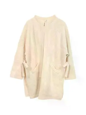 Hermès 2010s H Pattern Knit Poncho Coat