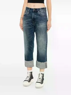 R13 Selvedge-cuff Whiskered Jeans