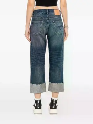 R13 Selvedge-cuff Whiskered Jeans