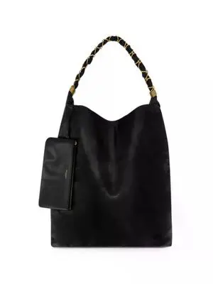 Saint Laurent Plaque Chain-link Tote Bag - Black