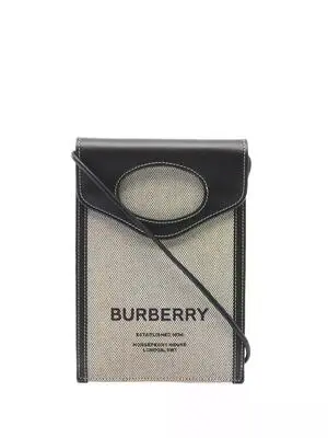 Burberry 2000-2017 Canvas Horseferry Print Crossbody Bag - Neutrals