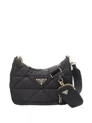 Prada 2013-2026 Padded Re-nylon Crossbody Bag - Black