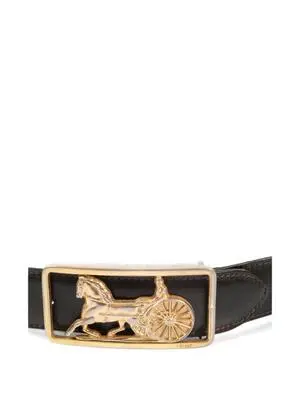 Celine 1970s Caleche Leather Belt - Brown