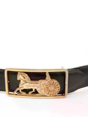 Celine Caleche Leather Belt - Brown