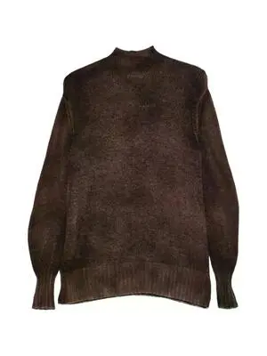 Avant Toi High-neck Rib-trimmed Sweater - Brown
