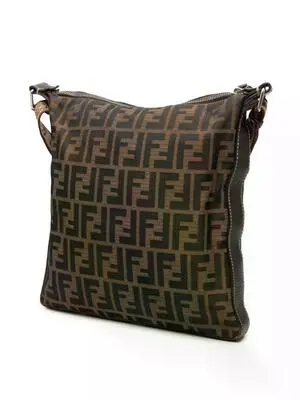 Fendi 2000-2010 Zucca Canvas Selleria Crossbody Bag
