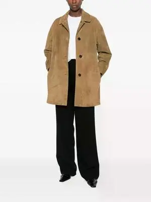 THE ROW Damir Suede Button-up Coat