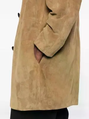 THE ROW Damir Suede Button-up Coat