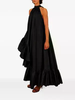 Azeeza Lucas Duppioni Ruffled Maxi Gown