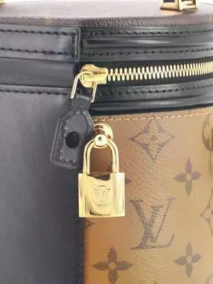 LOUIS VUITTON Cannes Handbag Reverse Monogram Canvas Satchel - Brown