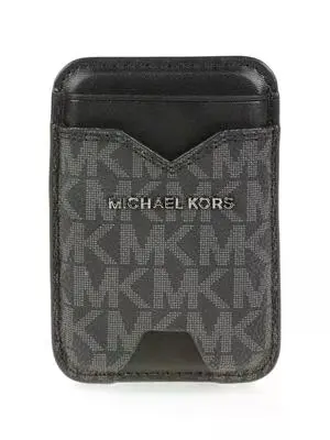 Michael Kors Logo-monogram Card Holder - Black
