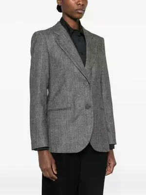 Emporio Armani Check-pattern Single-breasted Blazer