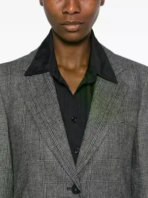Emporio Armani Check-pattern Single-breasted Blazer