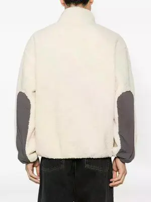 Maison Kitsuné Fleece-texture Panelled Jacket