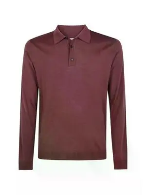 NUUR Long-sleeved Wool Polo Shirt