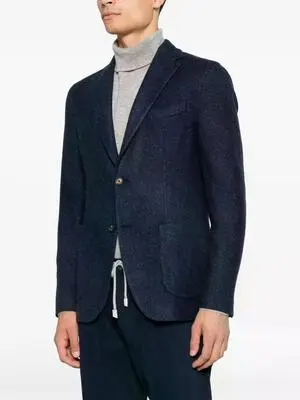 Eleventy Single-breasted Notch-lapel Blazer - Blue