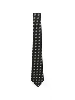 TOM FORD Micro-patterned Silk Tie - Black