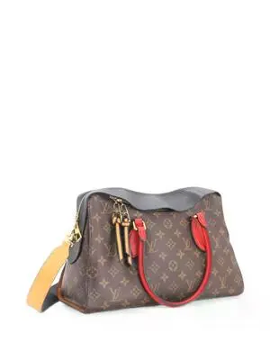 LOUIS VUITTON Tuileries Handbag Monogram Canvas With Leather Satchel - Black