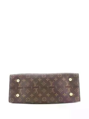 LOUIS VUITTON Monogram Canvas Tuileries Handbag With Leather Satchel - Black