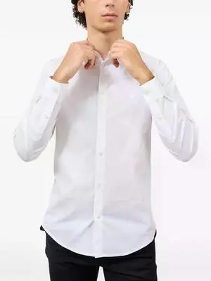 Emporio Armani Logo-embroidered Long-sleeve Shirt